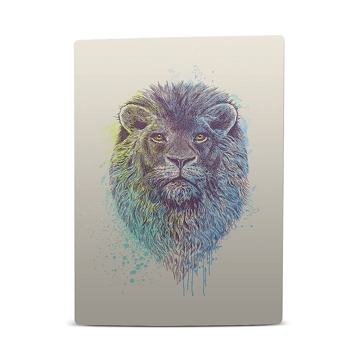 Head Case Designs Officially Licensed Rachel Caldwell Lion Art Mix Vinyl Faceplate Sticker Gaming Skin Decal Compatible With Sony PlayStation 5 PS5 Digital Edition Console and DualSense Controller