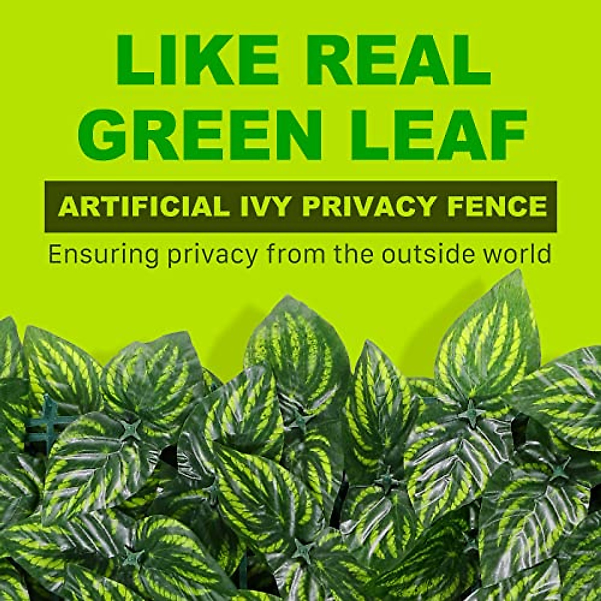 Yuego Artificial Ivy Privacy Fence Wall Screen, 120 x 37.8 in Faux Hedges Privacy Fence Screen Outdoor Ivy Wall Fence for Garden Balcony Deco