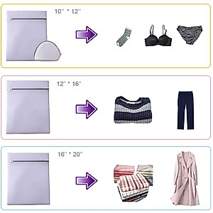 4 Pcs Mesh Laundry Bags Delicates for Washing Machine with Polyester Fine Mesh Fabric Wash Bag,Reusable and Durable Mesh Wash Bags for Lingerie,Blouse, Hosiery, Baby Clothes (1 Large, 1 Medium, 1 Small, 1 Bra bag 6 x 6 Inches)