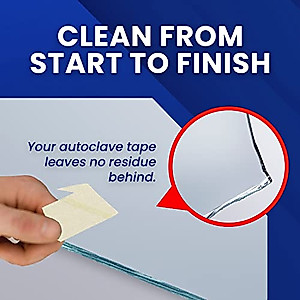 60 Yd. Roll of Autoclave Tape 1/2" – Indicates Sterilization for Dental Tools, Surgical Instruments, & Tattoo Accessories – Heat Tape for Chemical, Dry Heat, & Autoclave Sterilizers by Alpine Dental