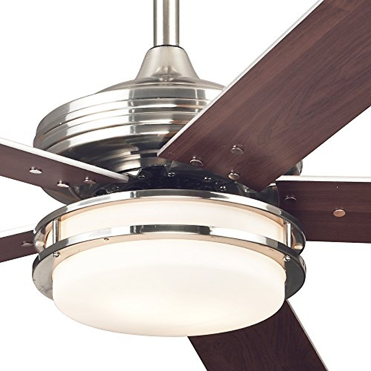 Westinghouse 7209100 Castle 52-inch Brushed Nickel Indoor Ceiling Fan, LED Light Kit with Opal Frosted Glass, No Size