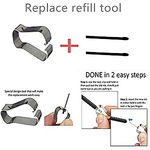 Galaxy Z Fold 4/3/5 S Pen Fold Edition for Samsung Galaxy Z Fold 3/4/5,EJ-PF946BBEGUS,with Replacement Tips/Nibs+Card Pin (Black)