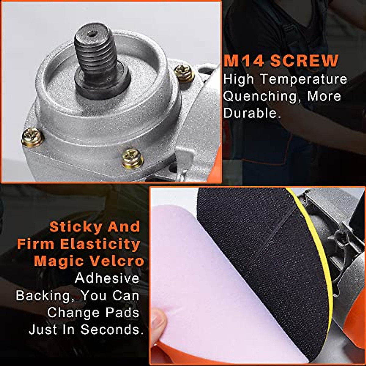 Buffer Polisher, Powerful Buffer Waxer, 7-Speed Rotary Polisher with 6" and 7" Backing Plate, 1580W Rotary Polisher for Car Polishing, Waxing, Glaze, Sanding