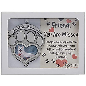 Cathedral Art (Abbey & CA Gift Paw Prints Pet Memorial Photo Ornament, Multi
