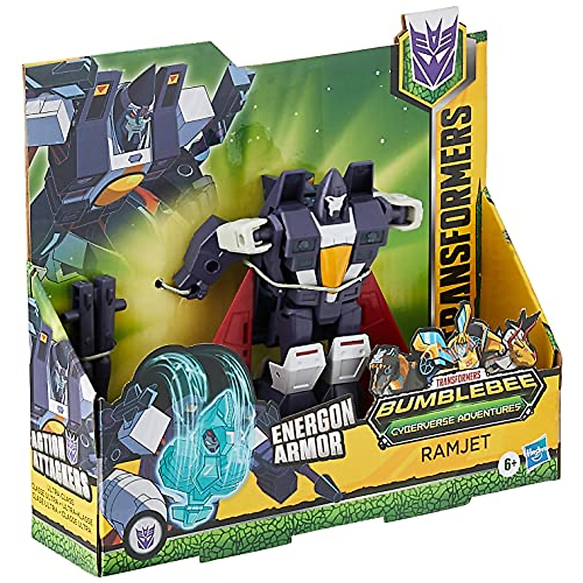 Transformers Bumblebee Cyberverse Adventures Dinobots Unite Ultra Class Ramjet Action Figure - Energon Armor, Ages 6 and Up, 6.75-inch