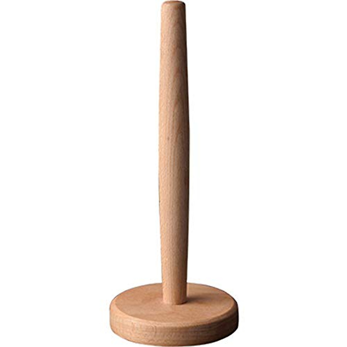 Firlar Wooden Standing Paper Towel Holder, Wood Reel Tissue Holder Rack Countertop Wooden Paper Roll Holder for Kitchen Living Bedroom Home Decoration
