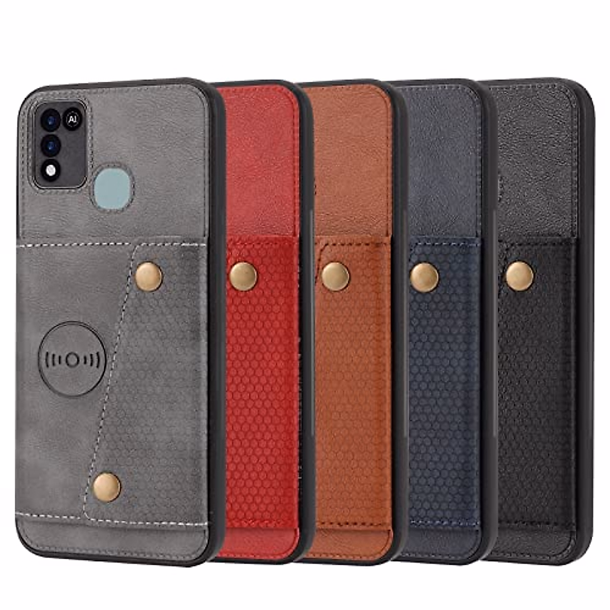 Flip Case Cover Wallet Case for Infinix Smart 5, Leather Case with Card Holder, Double Magnetic Clasp and Durable Shockproof Cover for Infinix Smart 5 Case,Magnetic Phone Case for Car Phone Back Cover