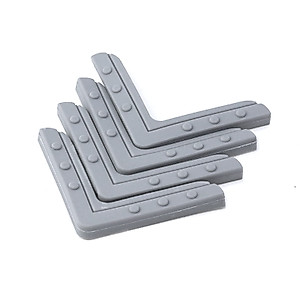 Safety Corner Protectors Guards,Mcredy 8 PCS Edge Bumpers L,Furniture Edge Corner Guard for Baby,Kids,Furniture,Cabinet,Glass,Coffee Table,Grey