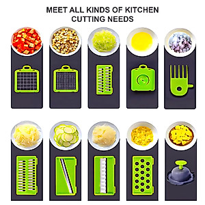 Kitchen gadget's chop wizard 15 in 1 Multi-functional Manual vegetable multi chopper slicer - food dicer slicer - fruit slicers- kitchen essentials - onion cutter slicer machine with container