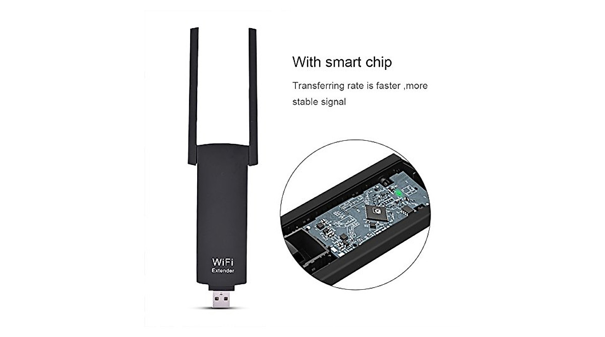300M Dual Antenna USB WiFi Range Extender