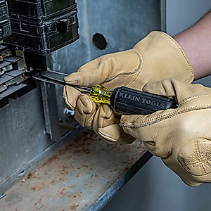 Klein Tools 85074 Screwdriver Set 6-Piece Includes 3 All-Purpose Flathead, 3 Phillips, Made in USA, Cushion Grip Comfort, Precision Machined Screwdrivers