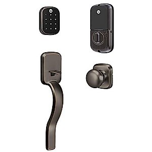Yale Assure Lock SL, Wi-Fi Smart Lock with Ridgefield Handleset - Works with the Yale Access App, Amazon Alexa, Google Assistant, HomeKit, Phillips Hue and Samsung SmartThings, Oil Rubbed Bronze