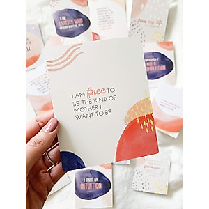 New Mama Affirmations - A Warm and Vibrant Deck of 20 Uplifting Postpartum Affirmation Cards to Support New Moms Through the Fourth Trimester and Beyond | New Mom Gift For Women After Birth | Postpartum Gift For Mom