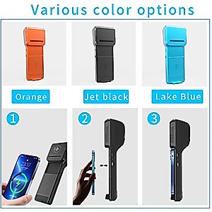 58mm POS Thermal Receipt Printer,Bluetooth Handheld POS Machine Terminal Printer Mobile POS Portable Back Clip Receipt Printer with Barcode Scanning Function Support SPP Protocol