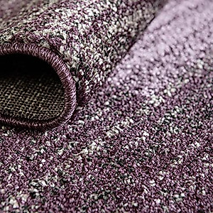 Unique Loom Del Mar Collection Area Rug-Transitional Inspired with Modern Contemporary Design, 3' 3 x 5' 3 Rectangular, Violet/Ivory