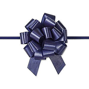 Navy Blue 4 Inch Pull Bows 10 Pack Gift Wrap Christmas Wedding Gift Wrap Pull Bows Pull String Bows by A1 Bakery Supplies