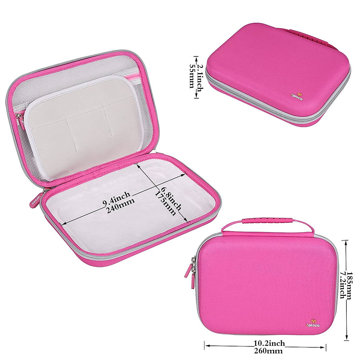 Aproca Hard Travel Storage Pink Case, for Leapfrog LeapPad Ultimate/Academy Kids’ Learning Tablet