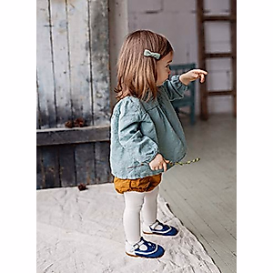 Baby Girls Tiny Hair Bow Clips, 10pcs Boutique Fully Lined Hair Pins Mini Baby Barrettes Accessories for Infants Toddlers Fine Hair by Cherssy