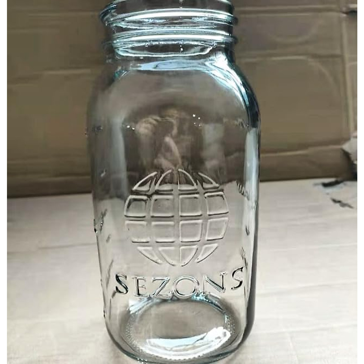 SEZONS 64 ounce (2 Liter) 2L Mason Jar wide mouth - 2 pack set