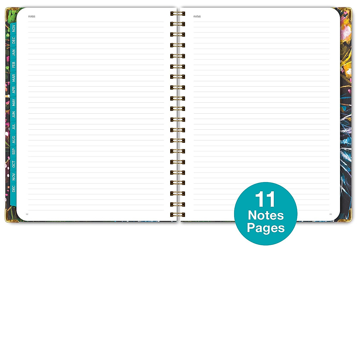 HARDCOVER 2023 Planner: (November 2022 Through December 2023) 8.5"x11" Daily Weekly Monthly Planner Yearly Agenda. Bookmark, Pocket Folder and Sticky Note Set (Black Tree Seasons)