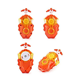 Bey Burst Gyro Toy Set Metal Fusion Attack Top Grip Toy Blade Set Game 2 Top Burst Gyros 2 Two-Way Launcher Great Birthday Gift for Boys Children Kids 6 8 10+