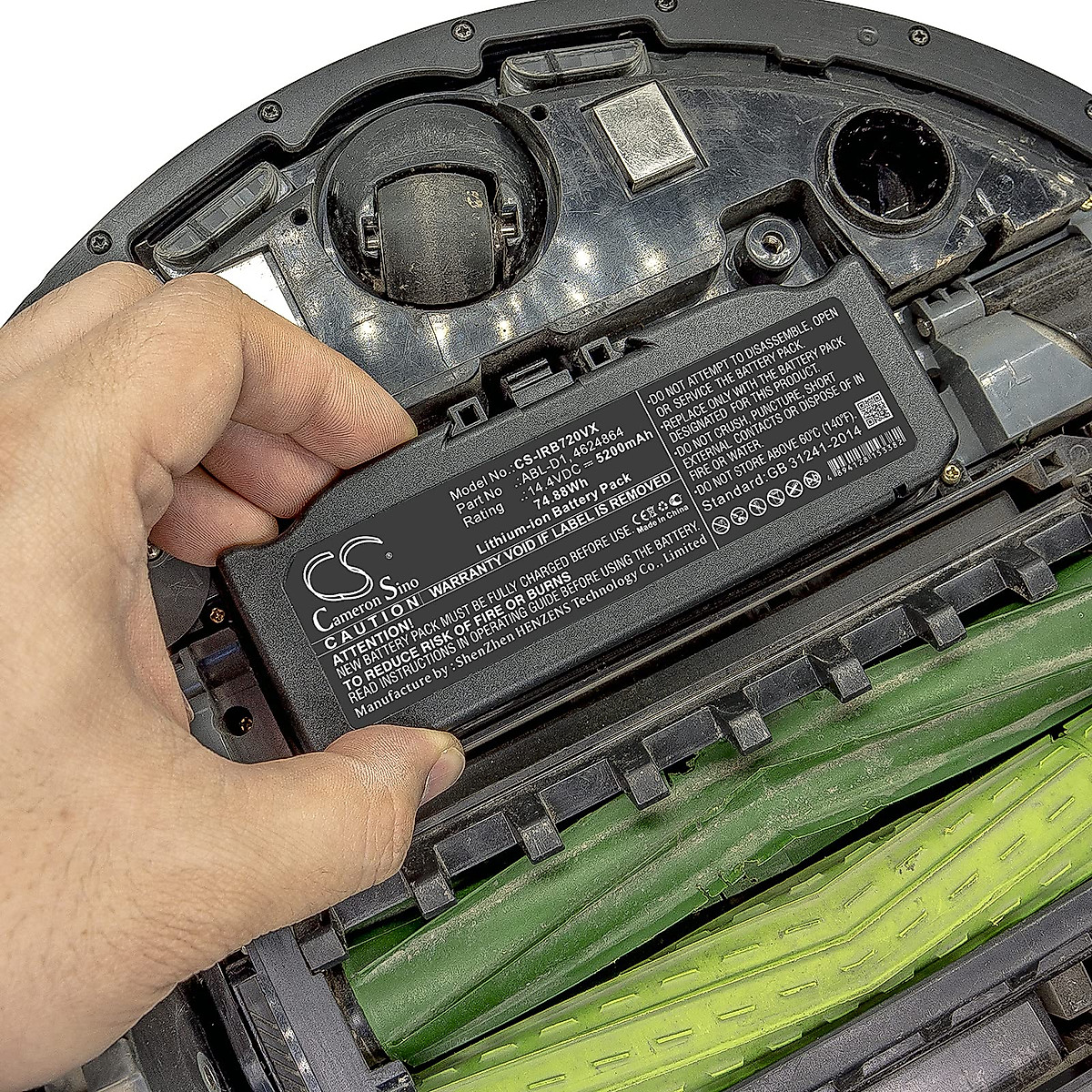 Cameron Sino Battery for iRobot 7150, i31502F, i8550, Roomba 5150, Roomba 7550, Roomba i4, Roomba i7+, Roomba i7158, Roomba i755020, Roomba i7558, Roomba i8+, Roomba J7 5200mAh