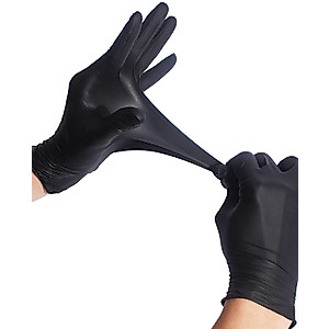 Infi-Touch Heavy Duty Nitrile Gloves, Strong & Tough, High Chemical Resistant, Disposable Gloves, Powder-Free, Non Sterile, Large, 100 Count