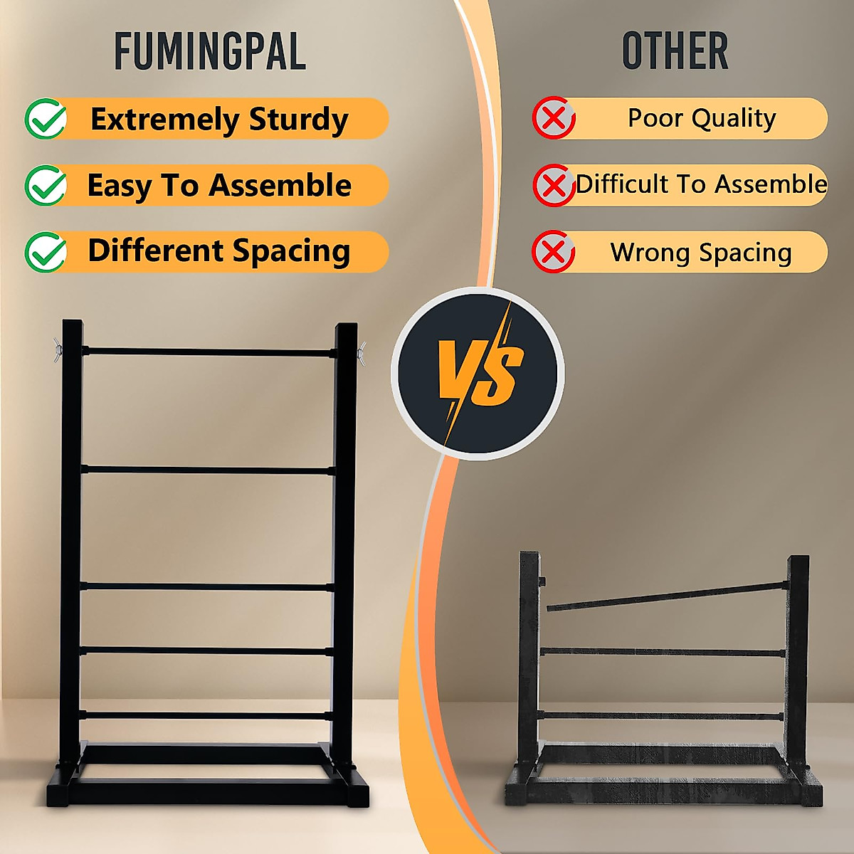 Fumingpal 5 Tier Ribbon Holder Organizer Rack, Ribbon Holder, Ribbon Storage, Large Capacity Ribbon Organizer for Craft Room,Cake Shop,Flower Store(Black)