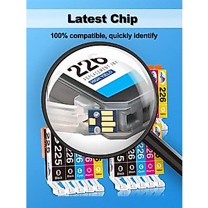 KINGWAY Compatible Ink Cartridge Replacement for Canon PGI-225 CLI-226 to Work with MG6220 MG6120 MG5320 MX882 MX892 Printer, 20 Pack(4 x Large Black/Small Black/Cyan/Magenta/Yellow)