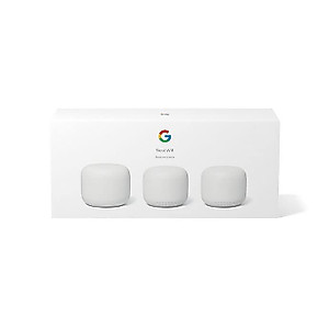 Google Nest WiFi Router 3 Pack ( One Router & Two extenders) 2ndGEneration 4x4 AC2200 Mesh Wi-Fi Routers with 6600 Sq Ft Coverage (Renewed)