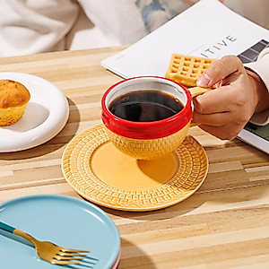 DRZYJ Novelty Creative Anime One Piece Fun Coffee Mugs Ceramic Coffee Tea Milk Cup Office Cup Gift for Adults Kids Birthday