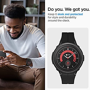 Spigen Liquid Air Armor Designed for Samsung Galaxy Watch 5 Pro Case 45mm (2022) - Matte Black