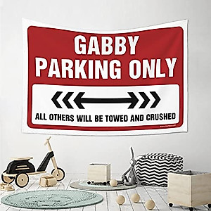 Man Cave Rules Gabby Parking Only Tapestry Space Decor Vintage Decor (Size : 75X100CM)