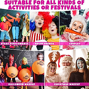 COVACURE Face Paint Kit for Kids - 22 Vibrant colors and 160-piece Kit for Face Painting, Non-Toxic & Hypoallergenic Face Painting Kit for Halloween Makeup, Cosplay, Carnivals and Stage Performance