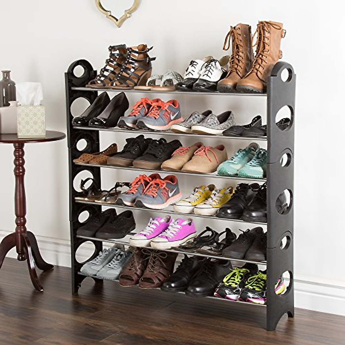 Home-Complete 6-Tier Stackable Shoe Rack