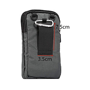 Note 20 Ultra Shoulder and Crossbody Leisure Sports Phone Bag Purse Wallet Durable Nylon Lightweight Roomy Pockets Bag for Men and Women (for All Below 6.9 inch) (Black)