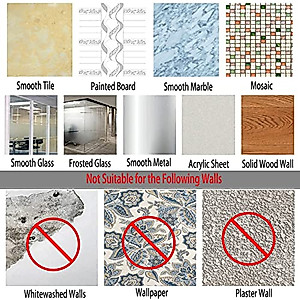 Shower Shelf without Drilling, Shower Shelf, Black Stainless Steel, Brushed Shower Basket, Bathroom Shelf, Organiser, Self-Adhesive Shower Shelf with Adhesive Tape and 4 Hooks, Shower Basket, Stainless Steel for Bathroom