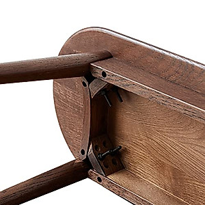 HomSof Natural Oak 100% Solid Wood Dining Bench Bed Bench for Dining Room, Bedroom