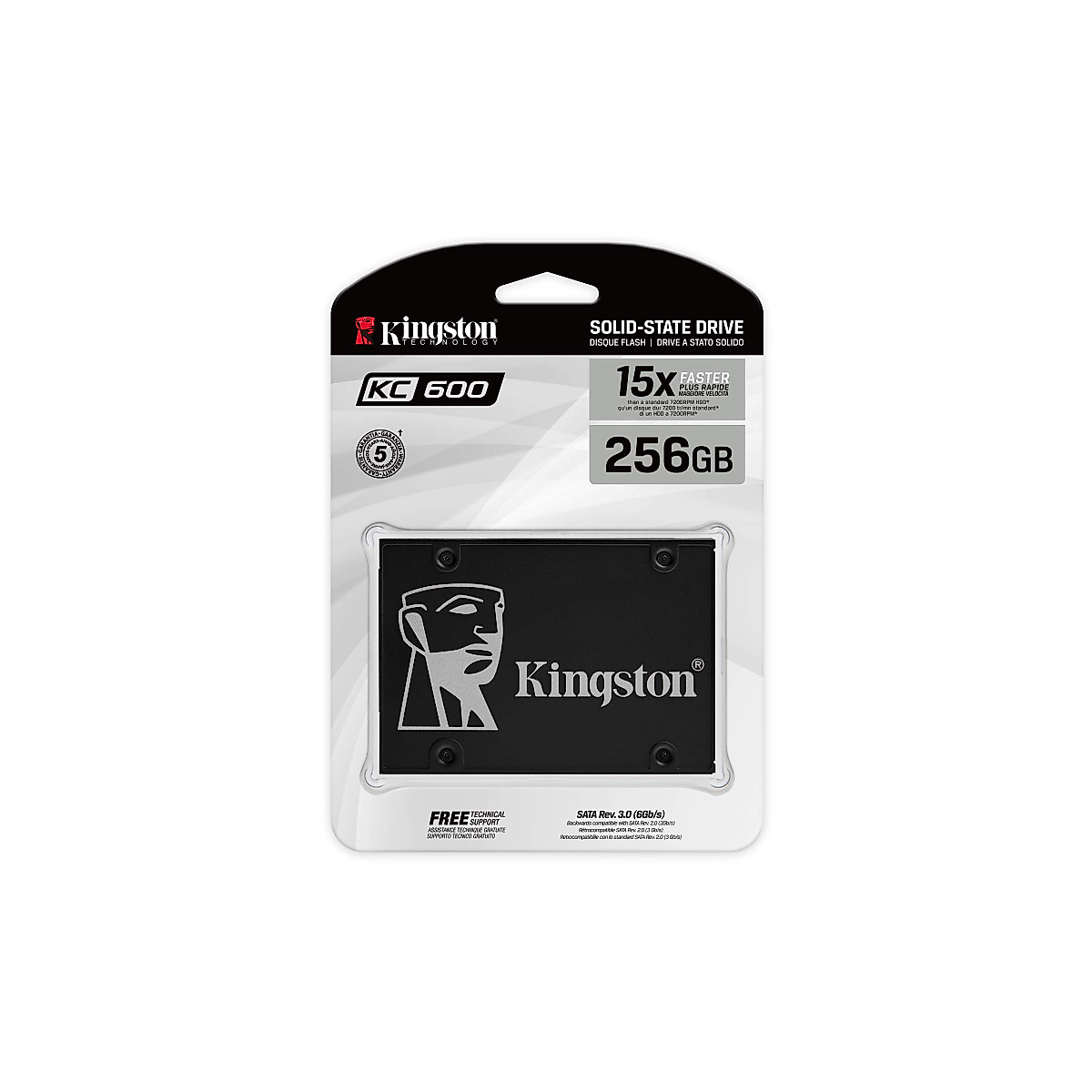 Kingston KC600 256GB 2.5 Inch SATA3 Solid State Drive (3D TLC)