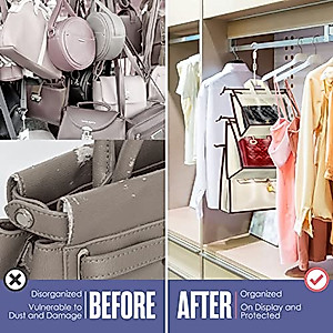 Purse Storage, Handbag Organizer, Dust Protector Bag, 10 Pack, 3 Sizes, Plastic, Clear Bags For Purses And Handbags, Bulk Closet Organizers, Anti Duster Covers, Designer Dustbag Cover | Houseables