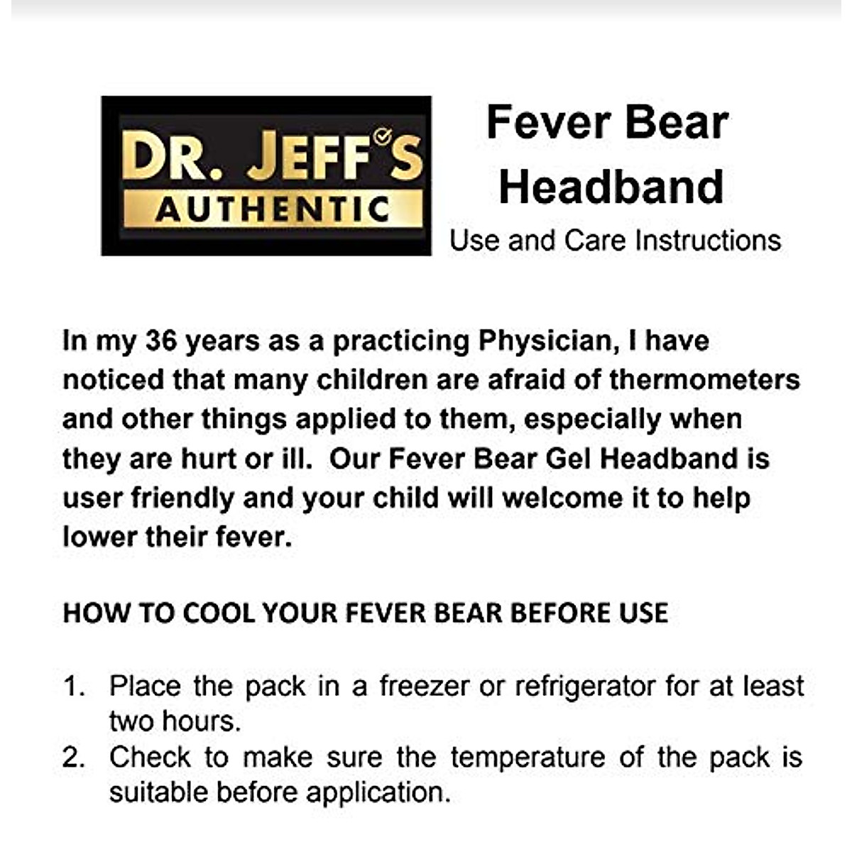 Fever Ice Pack for Babies - Kids Fever Reducer Headband - Reusable Hands-Free Cooling Fever Relief for Your Baby - Cold Compress for Toddlers - Great for Your Kids First Aid Kit or Stocking Stuffer