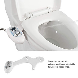 Bidet Attachment for Toilet Seat, Fresh Water Bidet Attachment Adjustable Water Pressure, Rear and Feminine Wash Self-Cleaning Attachment