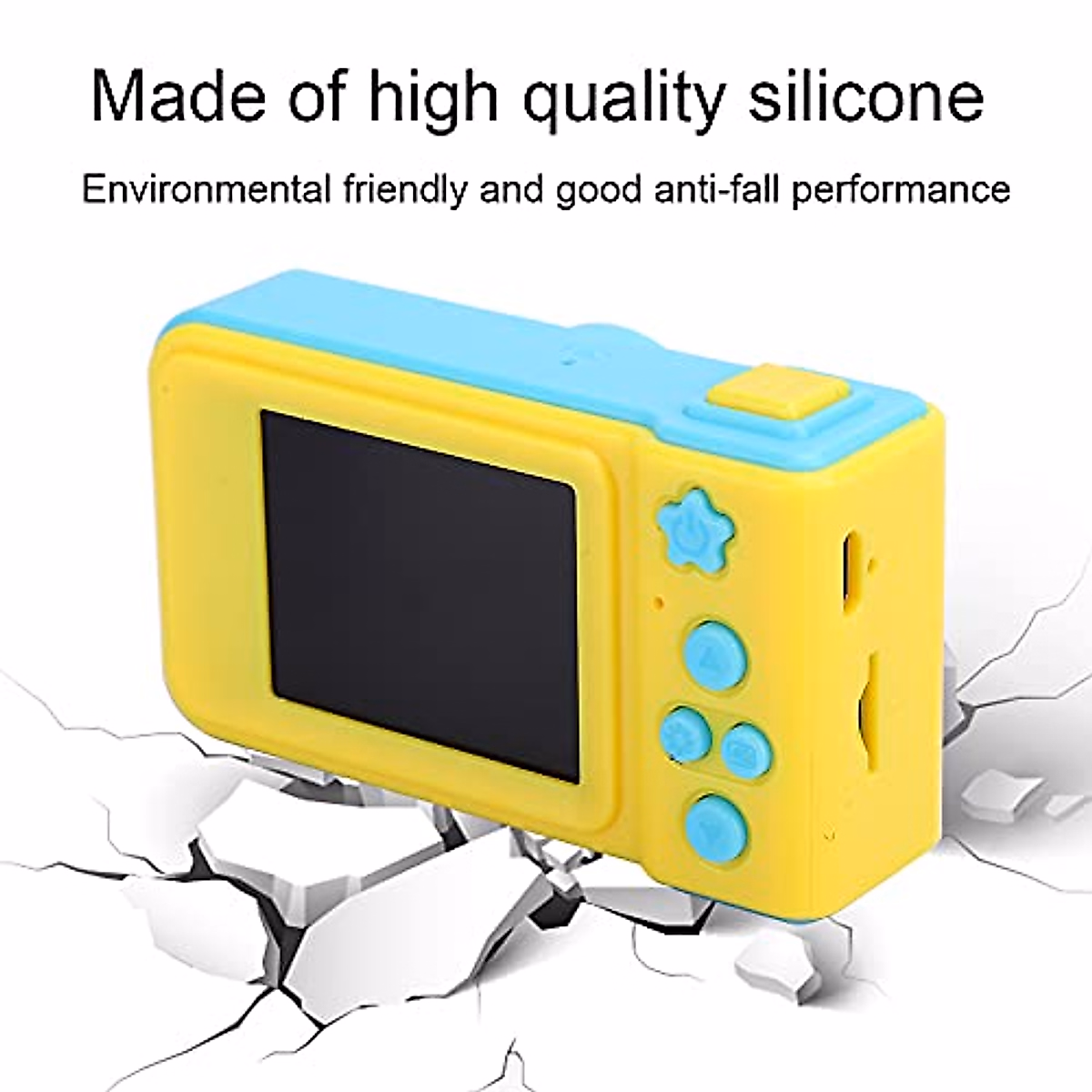 Kids Digital Dual Camera, HD Digital Video Camera Toy Little Kids, for Leisure and Entertainment for Kids for More Creative Ways(Blue (no Memory Card))