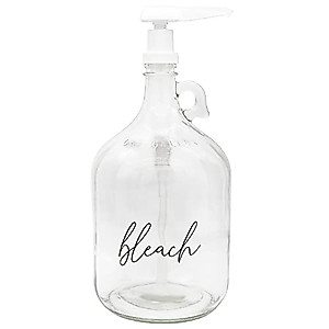 Darware Gallon Bleach Pump Bottle; Big Laundry/Cleaning Pump Dispenser Jug