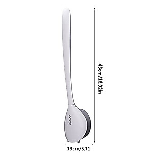 COOLHOOD Toilet Brush and Soft TPR Toilet Brush Toilet Bowl Brush with Holder Wall-Mounted Toilet Brush with Holder Bathroom Toilet Bowl Brush Set Cleaner White and Holder Set Cleaner Set of Two