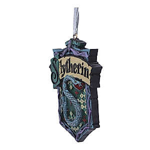 Nemesis Now Harry Potter Slytherin Crest Hanging Ornament, Green, 8cm
