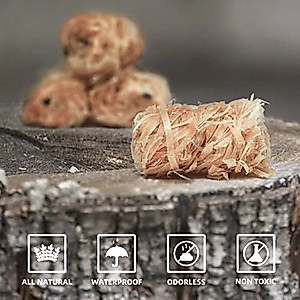 ECHSUM Fire Starter for Charcoal Fat Wood Stick Fireplace Camping Stove Fire Pit Charcoal Starter 56 Roll Easy Lighting Grill BBQ Chimney Survival