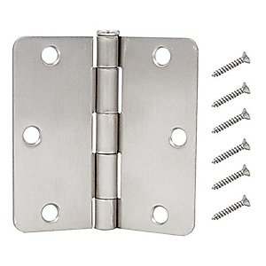Everbilt 3-1/2 in. Satin Nickel 1/4 in. Radius Door Hinges Value Pack (3-Pack)