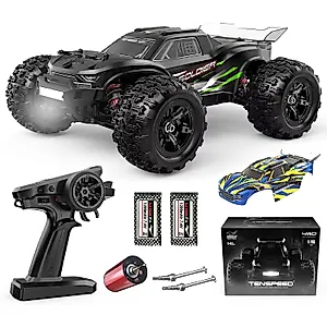 WIAORCHI 1:16 RTR Brushless High Speed RC Cars for Adults, Max 42mph Hobby Electric Off-Road Jumping RC Monster Trucks, Oil Filled Shocks 4WD Remote Control Car with 2 Batteries for Boys