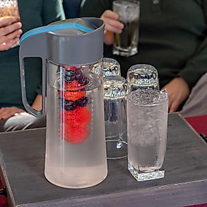 Wyndham House Fruit Infusion Pitcher, 60 Ounce, With Freezer Gel Base